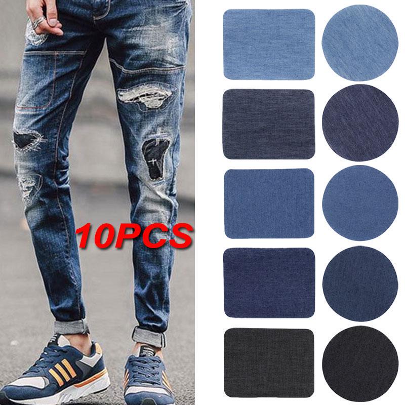 Buy 10pcs/set Jeans Denim Adhesive Patch Repair Apparel Applique Pants ...