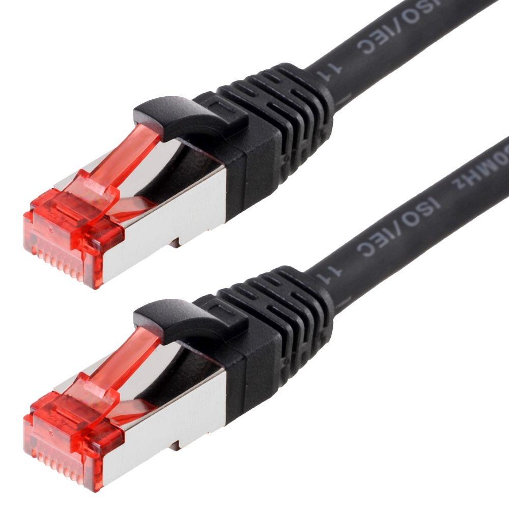 Patchcable s/ftp (pimf) cat 6 noir 20m - patchcable avec schmalem ...