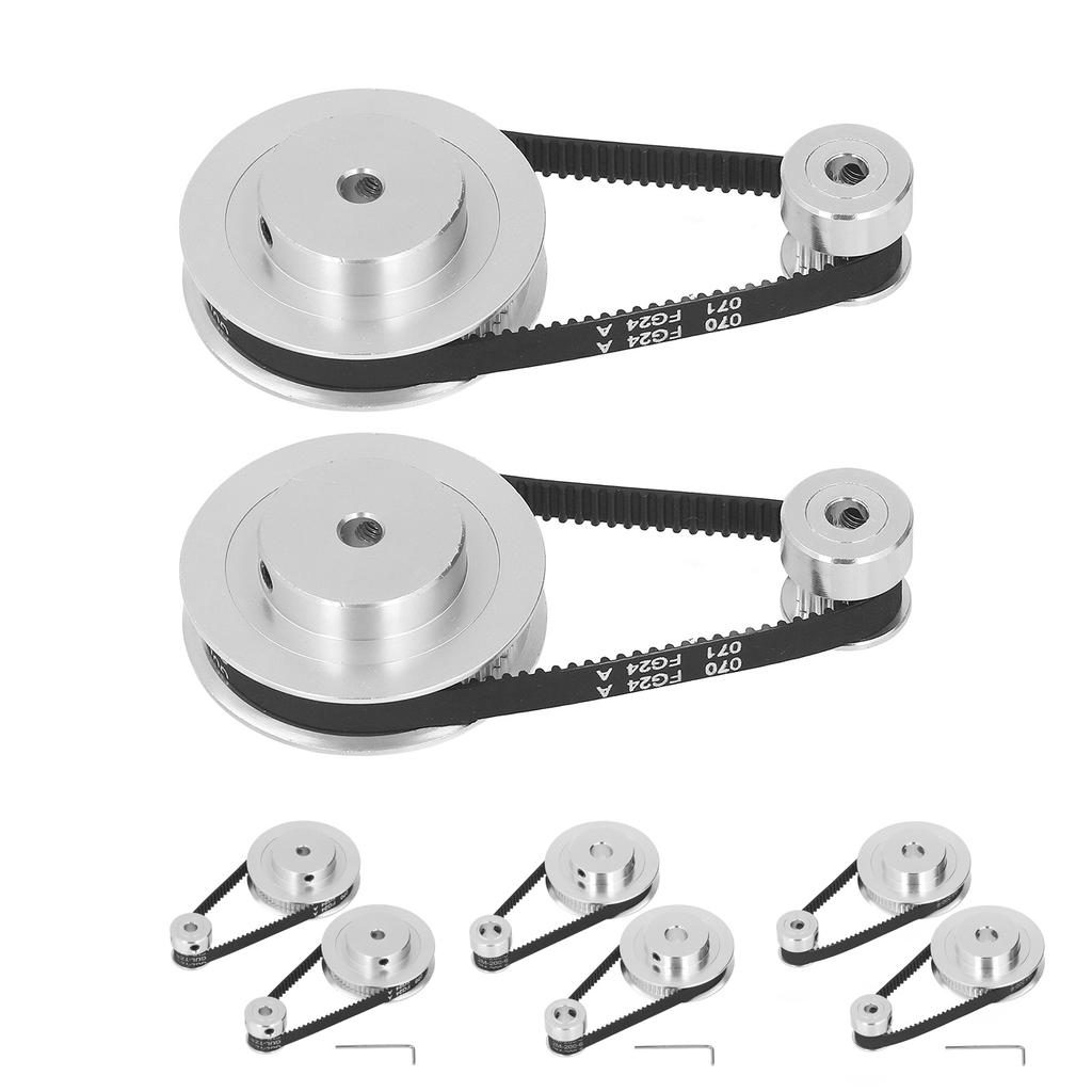 Buy 2 Set Synchronous Wheel GT2 Aluminum Alloy Timing Pulley with 2Pcs ...