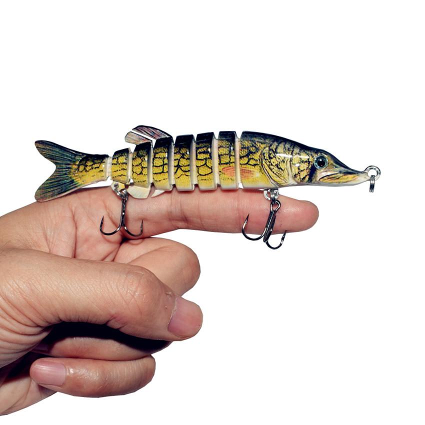 Buy 5inch Pike Fishing Bait Swimbait Lure Life-like Fish 8segment ...