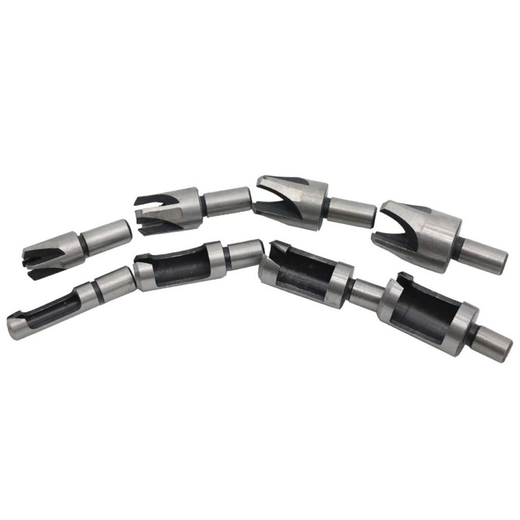8 Pcs Carpentry Hole Opener Suit Punch Bit Cork Claw Type Drill Reaming ...