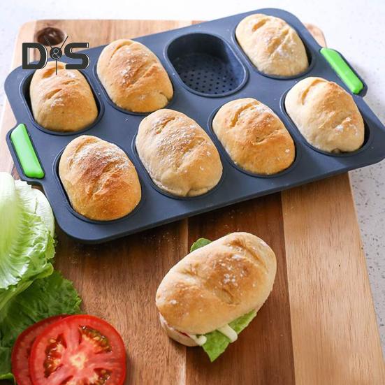 Buy Cake Mold Soft Practical Silicone Easy Demould 9 Cavities Baking ...