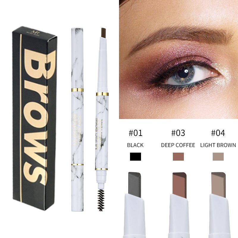 Buy Double-headed Automatic Eyebrow Pencil 3 Color Eyes Makeup Waterproof Long Lasting ...
