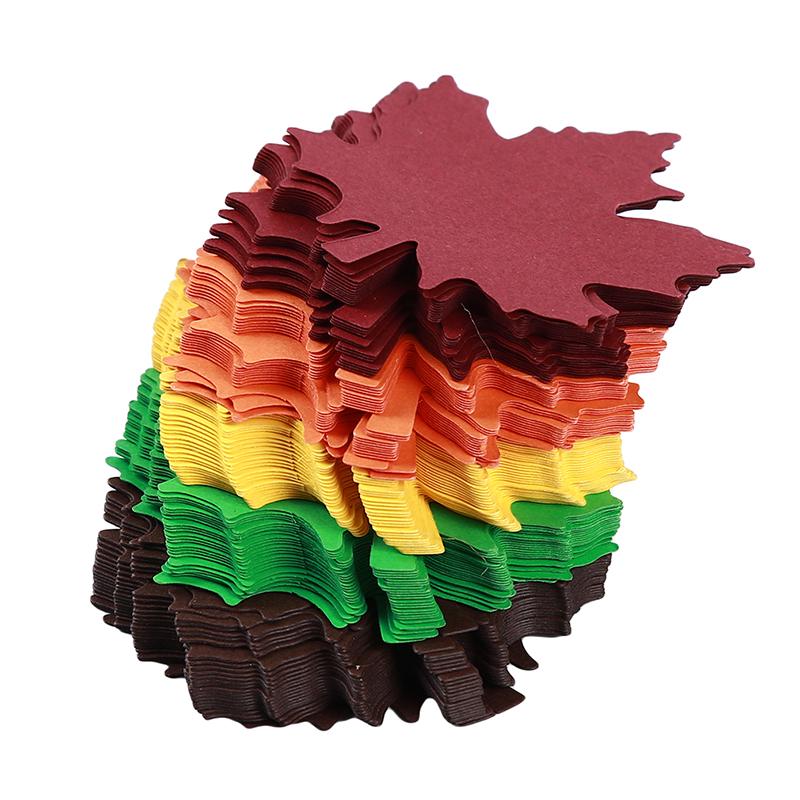 Label Decor Gift Accessory Tagging Kraft Paper Maple and Leaf Shape ...