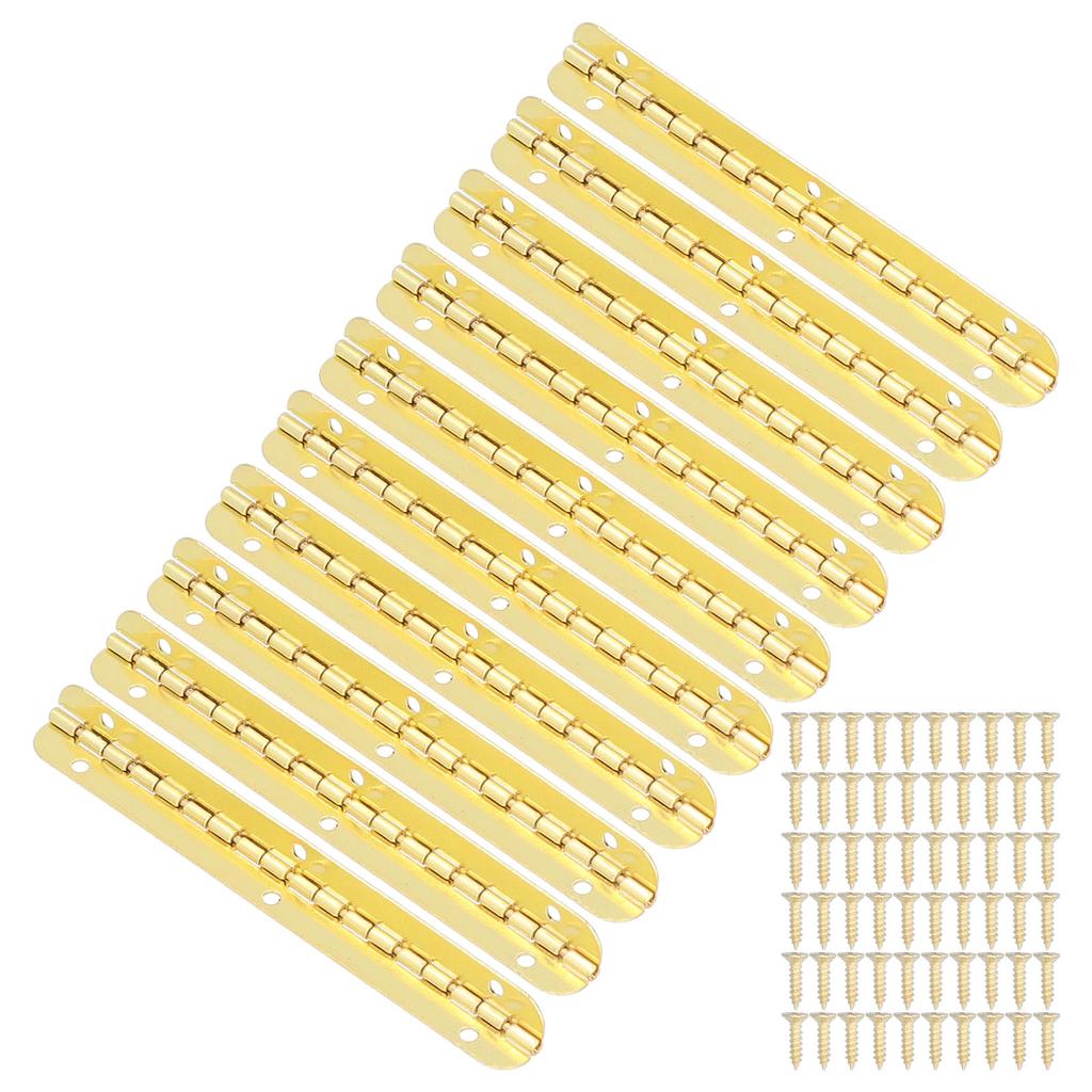 Buy 10 Pcs Hinge 100mm Hardware Oval Wooden Box Hinge 90 Degree Yellow ...