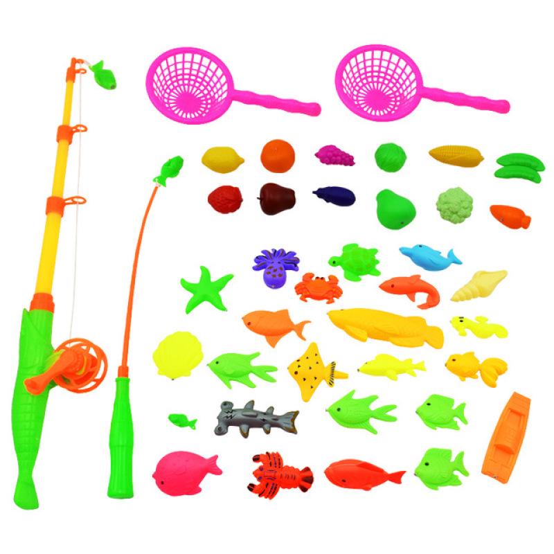 Buy 40pcs Magnetic Fishing Playset Waterproof Floating Fish Toys ...