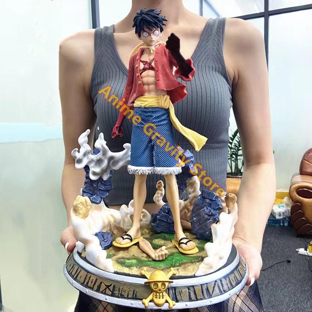 Buy One Piece Figure 36cm GK Luffy Santoryu Roronoa Zoro PVC Anime ...