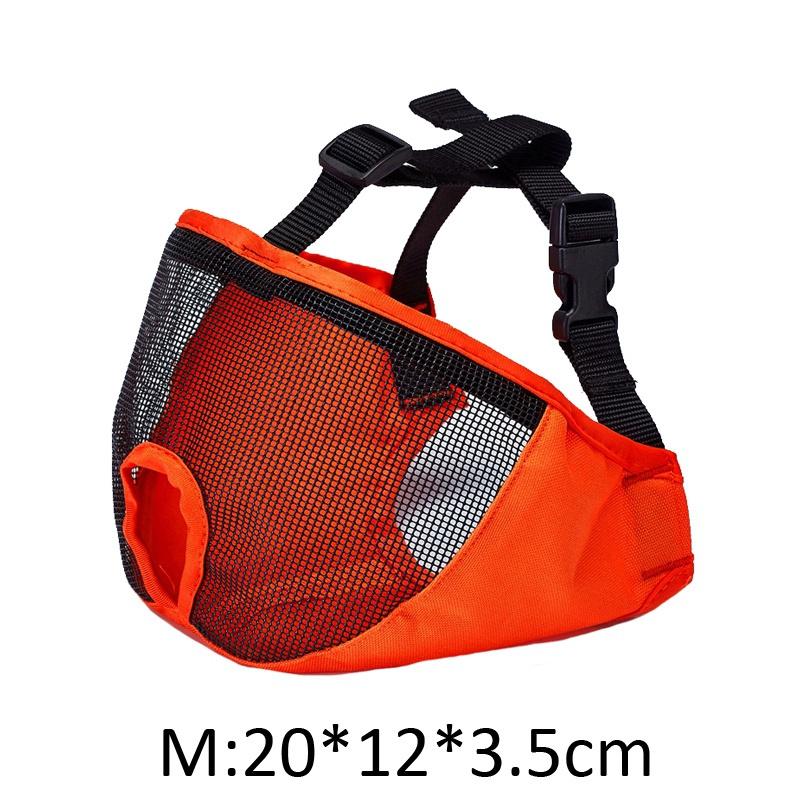 Buy Adjustable Pet Dog Anti Stop Mask Bite Mesh Mouth Muzzle Short ...