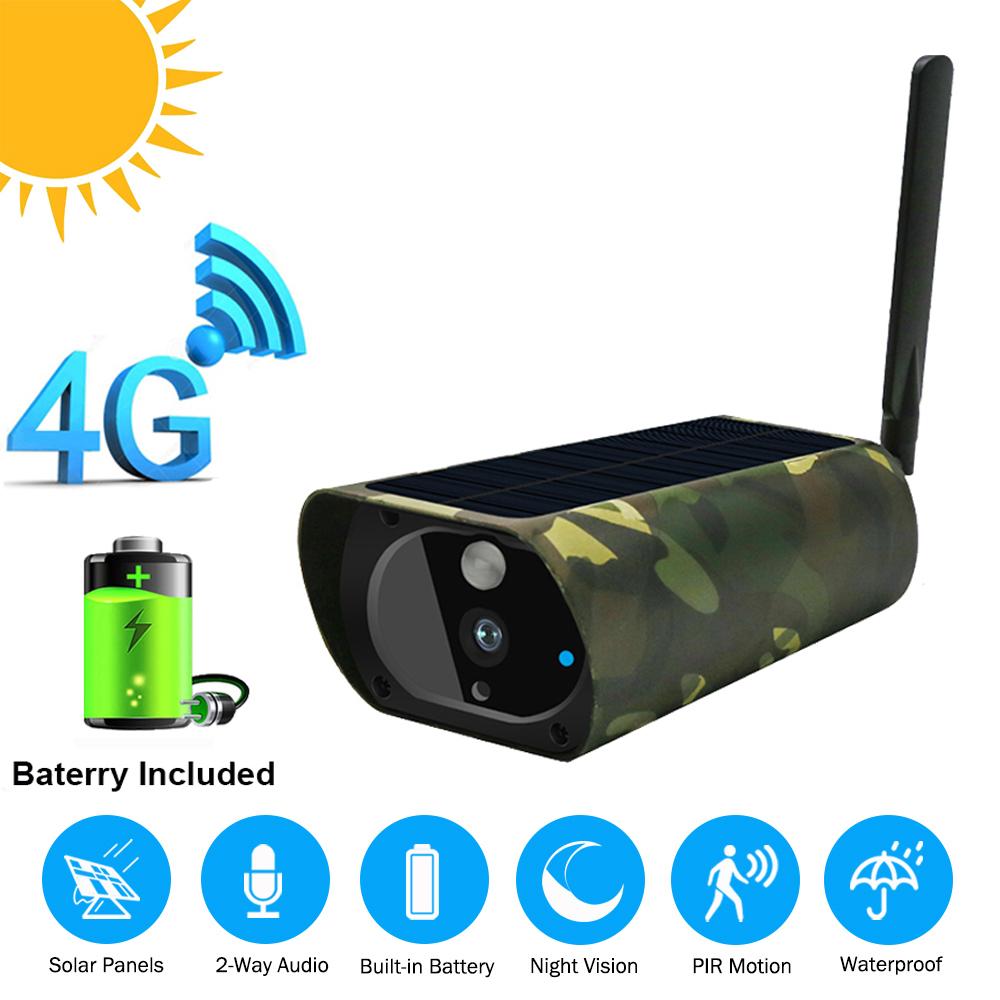 Buy 1080P 4G Solar Power IP Camera 4X Zoom 2-way Audio Waterproof ...