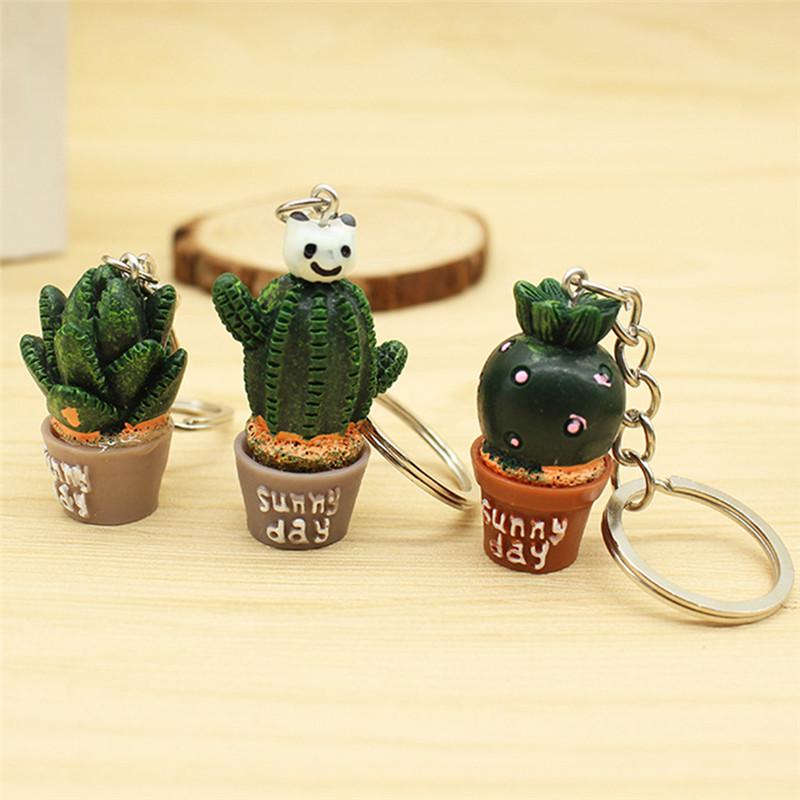 Buy Mini Cactus Key Ring Keychain Keyring Women Bag Charm Pendant Key ...