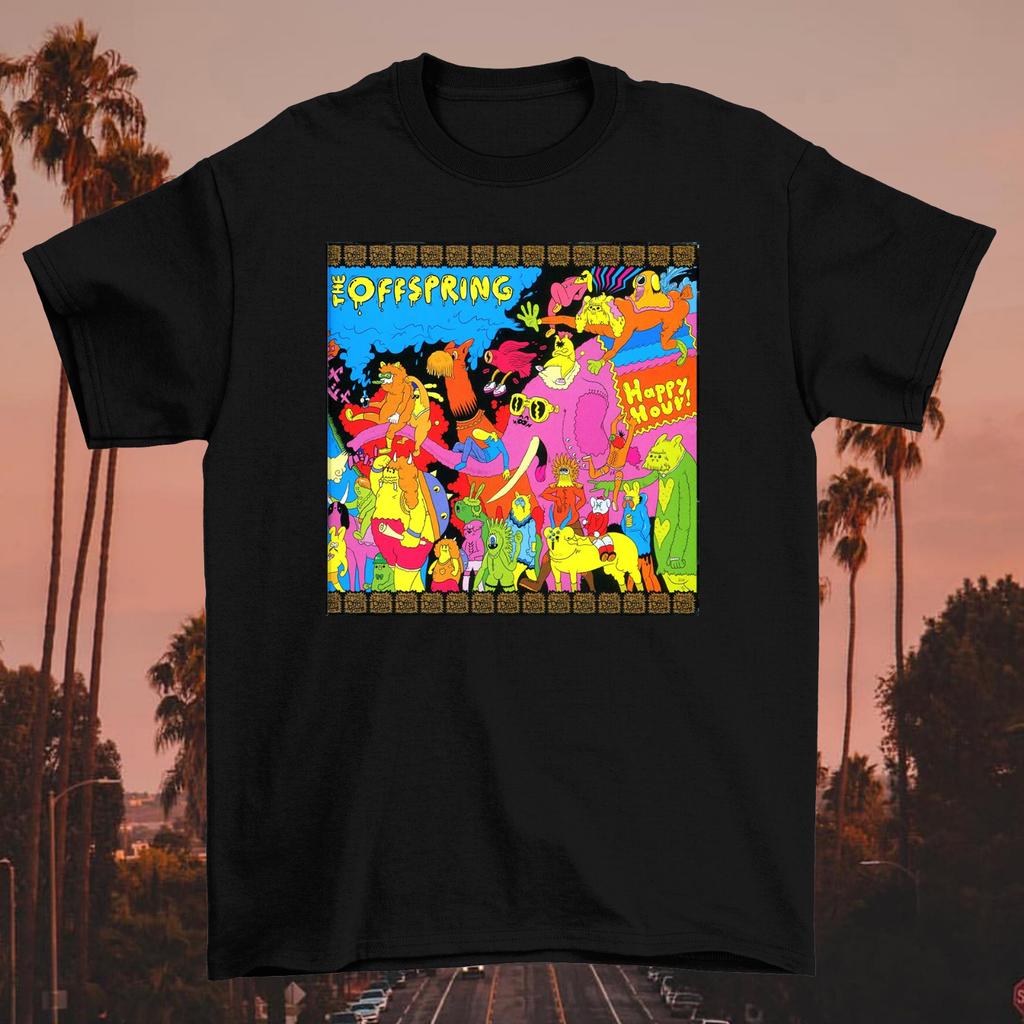 Buy The Offspring Happy Hour Album Short Sleeve Black T-shirt Clothes ...