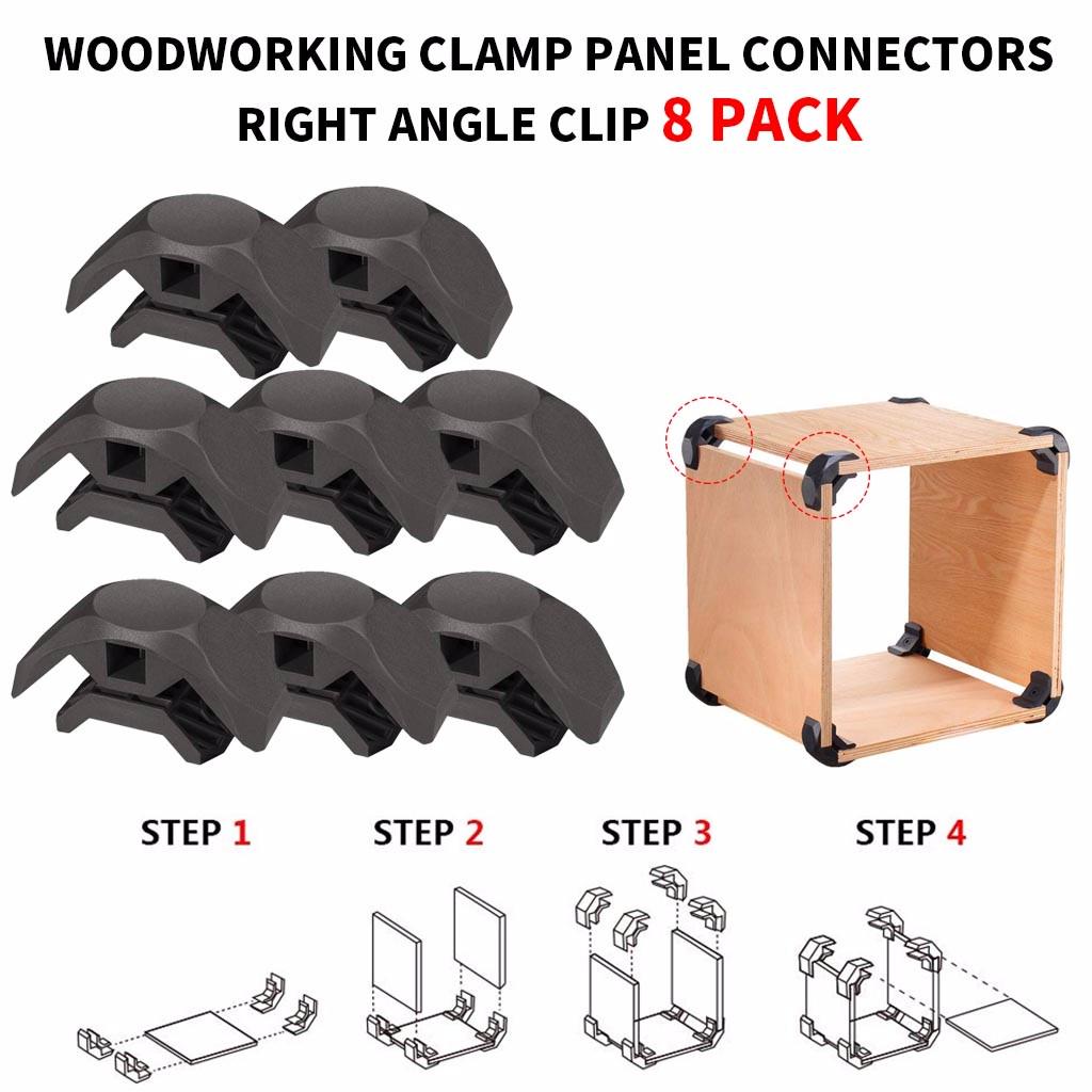 Buy Wood Clamp Panel Connectors Right Angle Clip Set for DIY Furniture ...