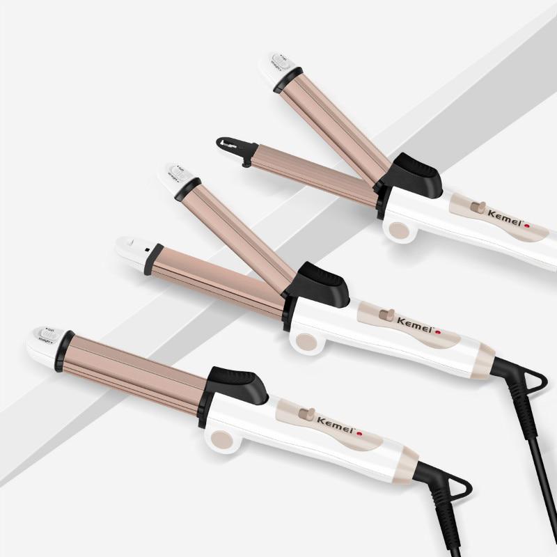Buy 3 in 1 Foldable Hair Curler Fast Heating Curling+ Hair Straightener ...