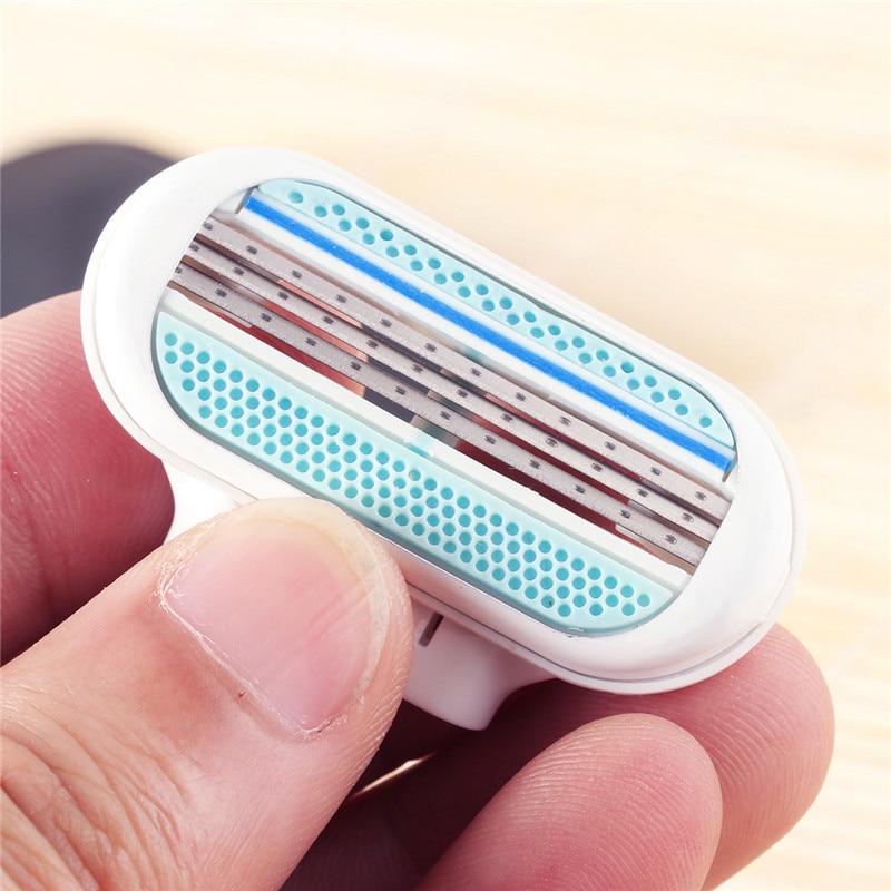 Cheap 4 Pcs/set Shaving Razor Blades For Women Safety Female 3 layer ...