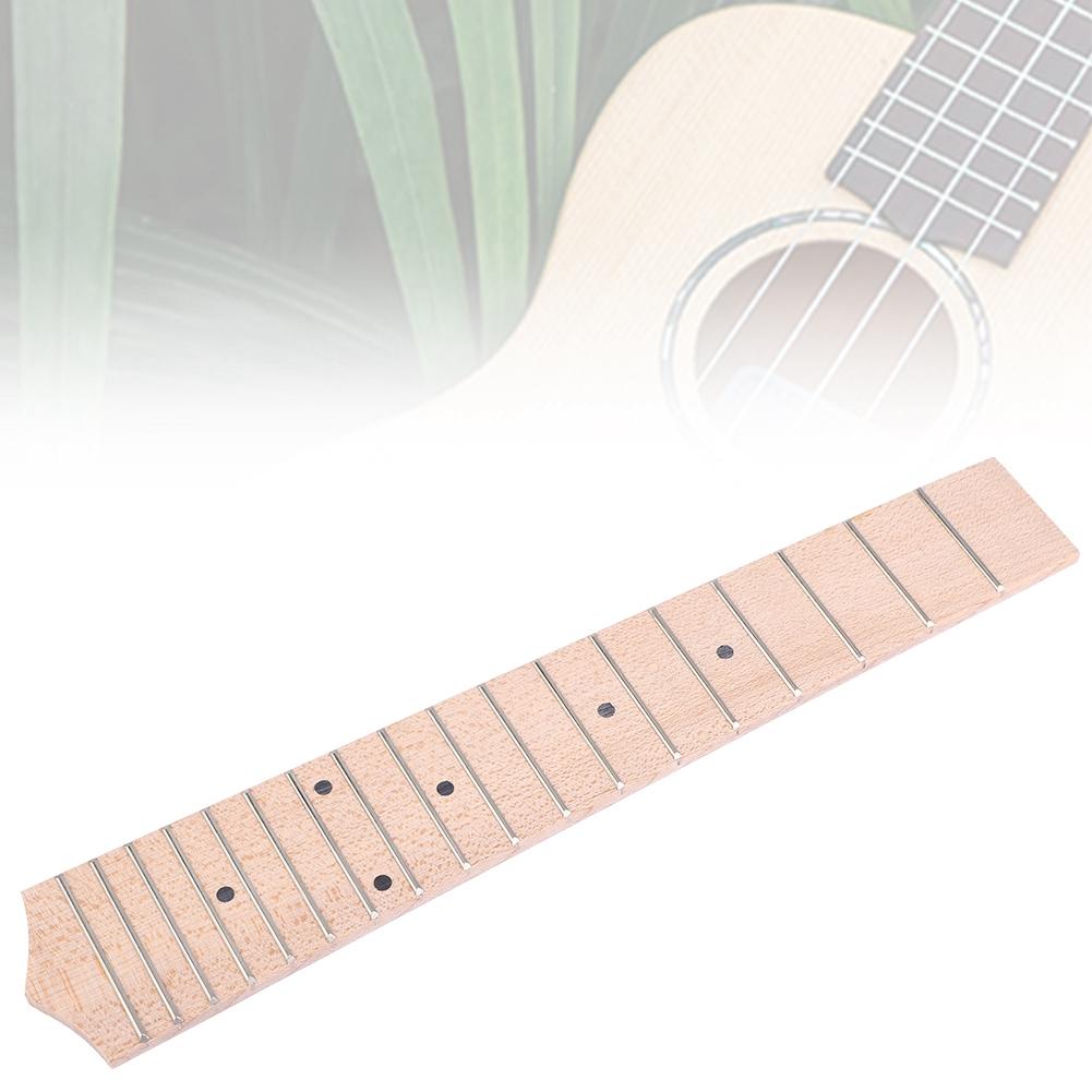 18 Frets Ukulele Fretboard Maple Wood Fingerboard w/ Black Dot for 24 ...