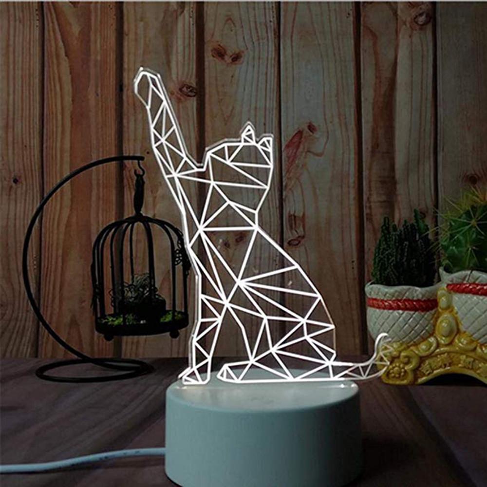 Buy PENDANTS 3D LED Table Night Light USB Warm White Lamp Desk Bedroom ...