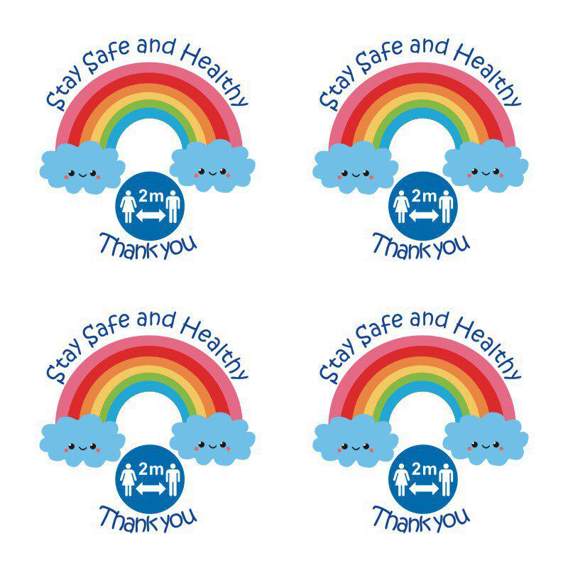 Buy Thank You NHS And Key Workers Rainbow Sticker Stay Safe and Healthy ...
