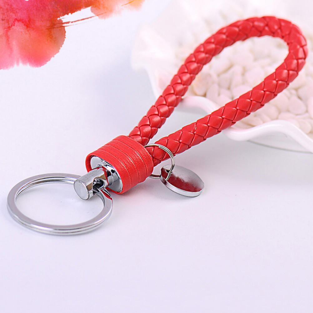 Buy Braided PU Leather Strap Keyring Keychain Car Key Chain at ...