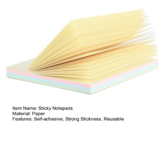 Acquista 100 Sheets 4 Colors Sticky Notepads Portable Smooth Writing ...