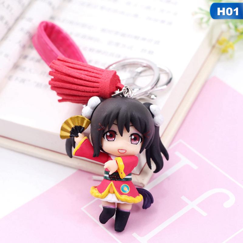 Buy Lovely Anime Love Live PVC Keychain Lovelive Bag Pendant Key Chain ...