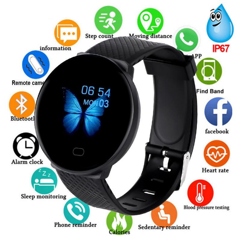 D19 Smart Sport Bracelet LED Light Touch Watch Fitness Tracker Blood ...