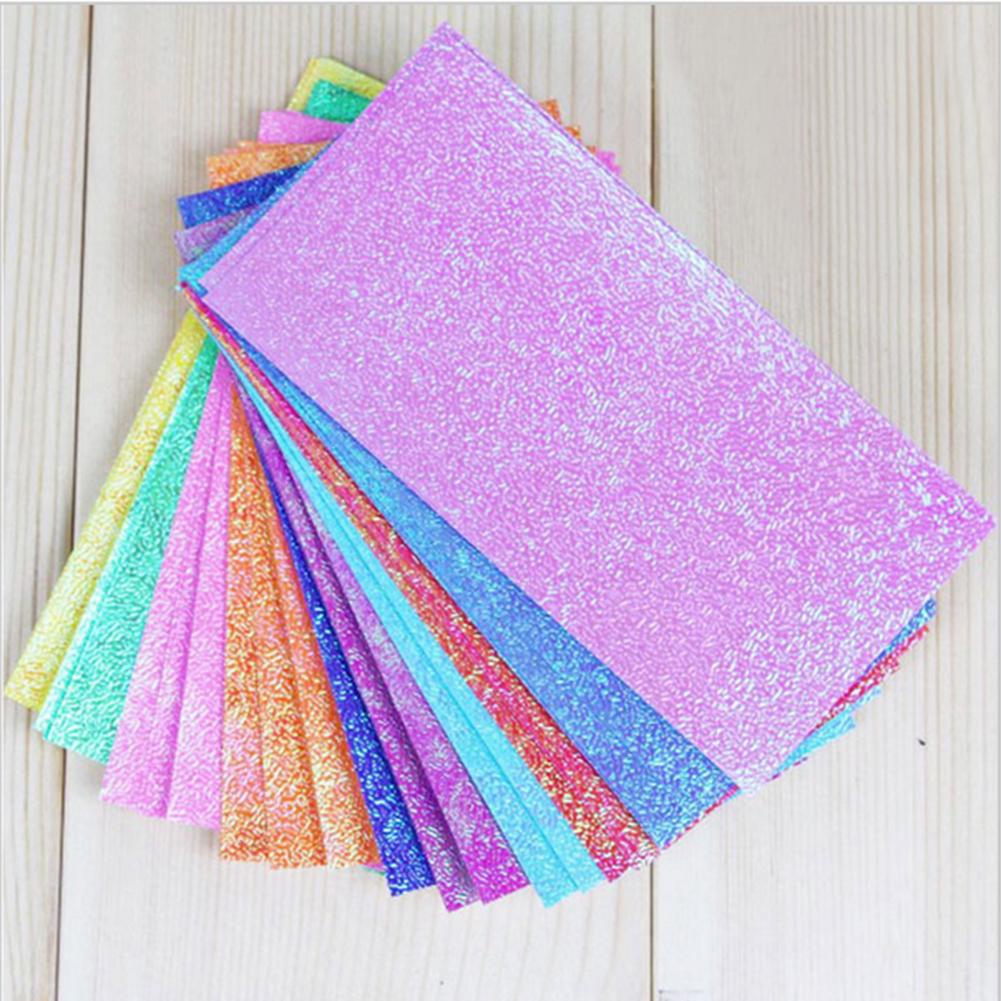 Buy Origami Paper Single Side Shining Folding Solid Color Papers Kids ...