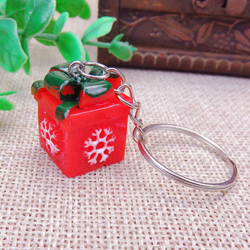 Christmas Decoration Small Gifts Pendant Xmas Tree Santa Claus Key Ring ...