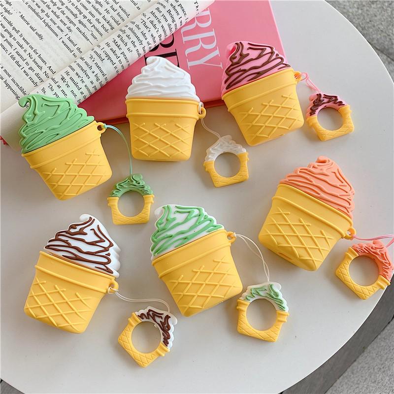 Buy Lovely 3D Ice Cream Shaped Earphone Protection Case Cover For ...