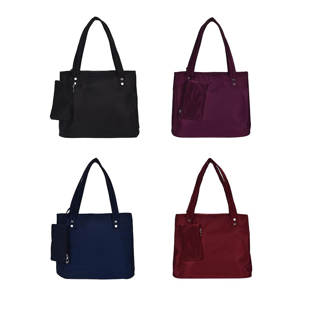 Buy Solid Color Shoulder Handbags Oxford Cloth Women Shopping Totes ...