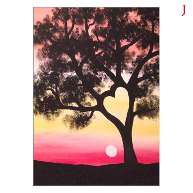 Buy 5D Fashion Full Diamond Painting Landscape Lucky Tree Cross Stitch ...