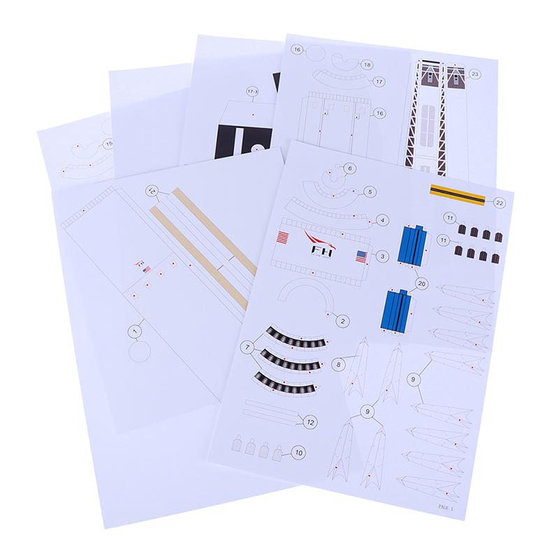 Buy 42Cm 1:160 Spacex Falcon Heavy-Duty Rocket 3D Paper Model Diy Space ...