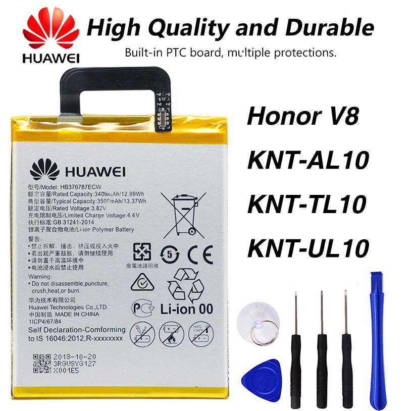 Buy Original High Quality HB376787ECW Phone Battery For Huawei Honor V8 ...