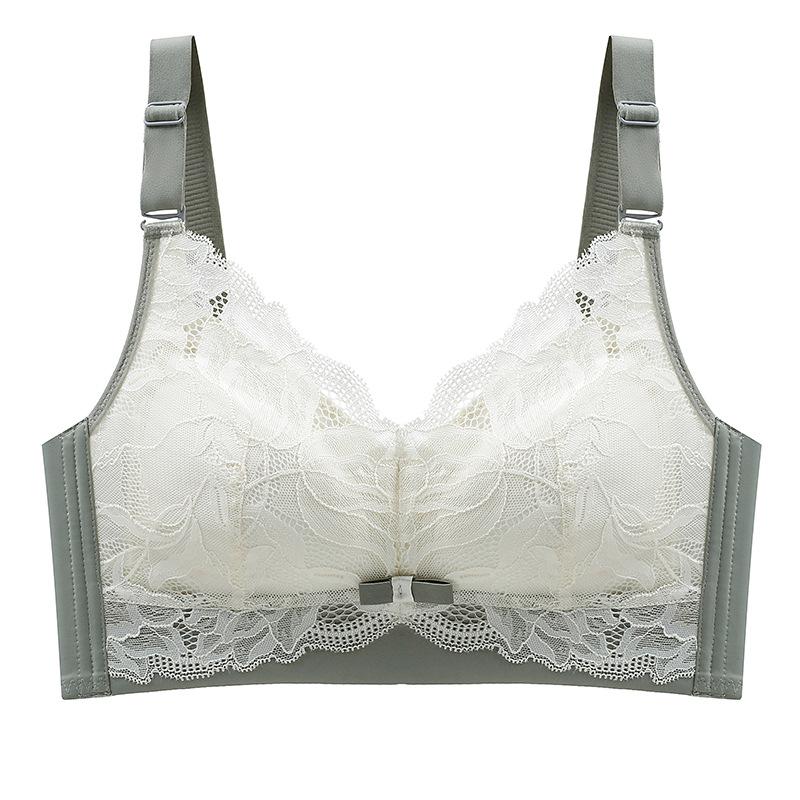 Buy Women Ultra Thin Latex Bra Wireless Lace Brassiere Adjustment ...