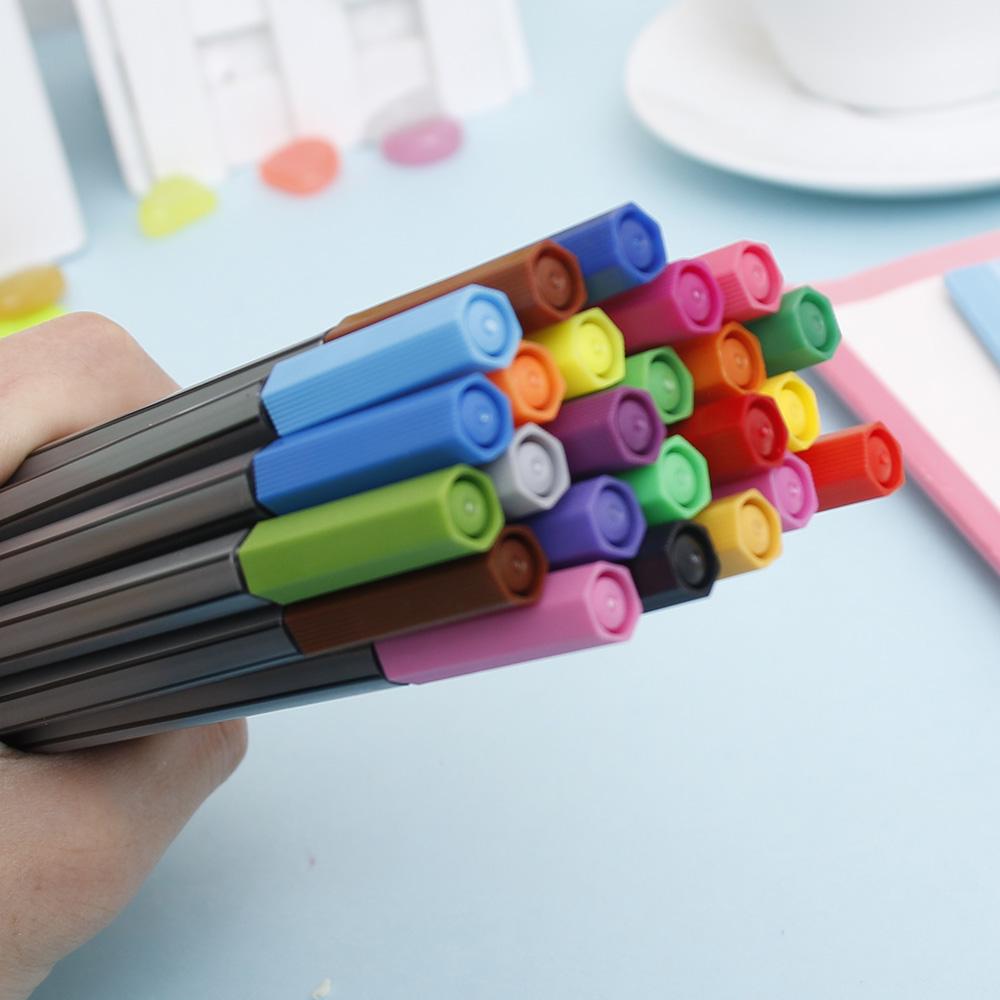 Buy Set Water Based Assorted Ink Superfine 24 Colors Fineliner Pens ...