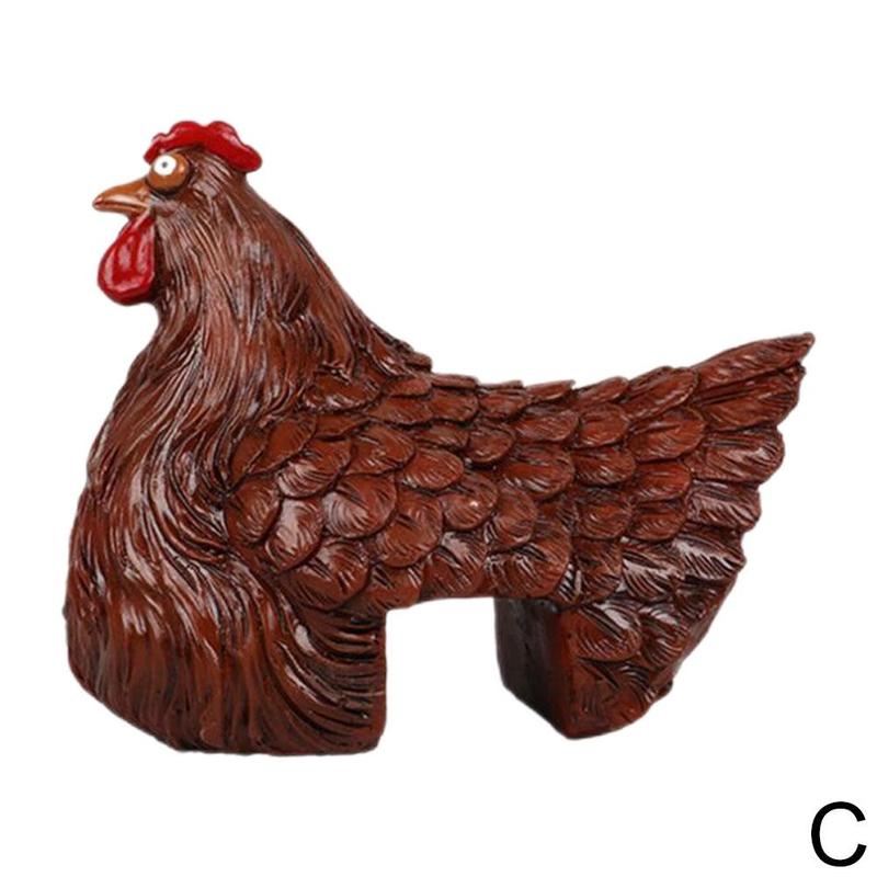 Buy Plug In Resin Chicken Figure Cockerel Statue Seater Crafts ...