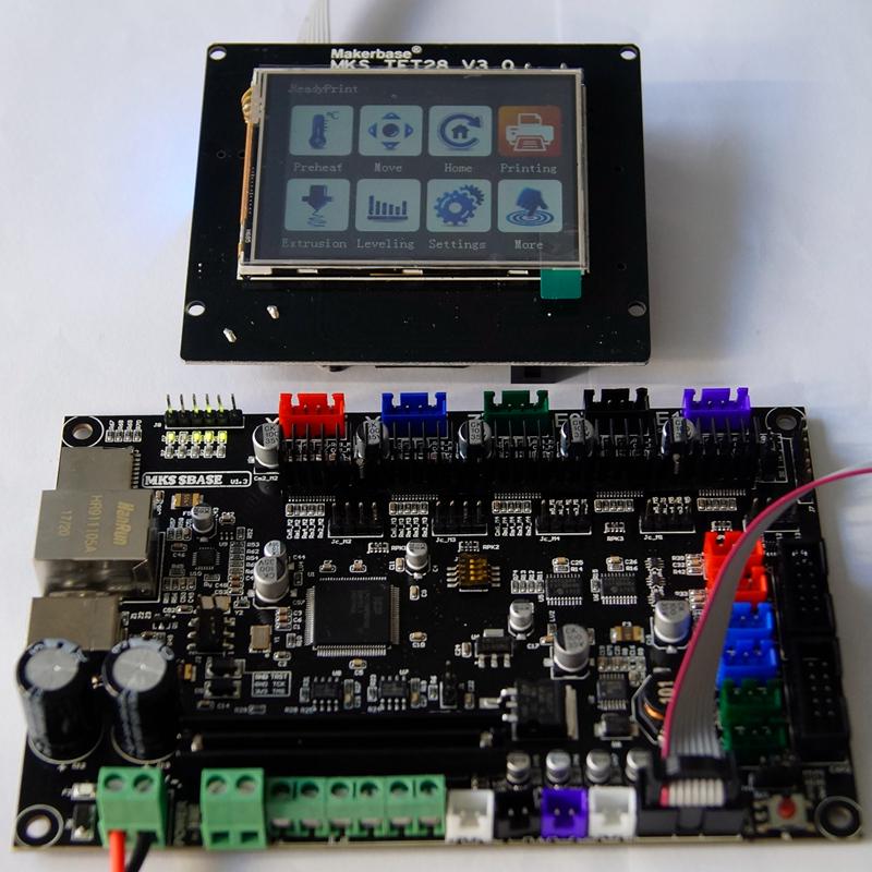 3D Yazıcı 32Bit Mks Sbase V1.3 Kontrol Kartı +Mks Tft28 Lcd Dokunmatik ...