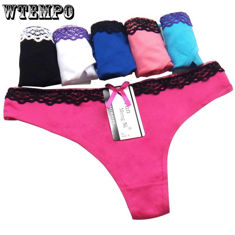 Buy 6 Pcs/Lot Brand G-String Thongs Low Rise Tanga Briefs Sexy Panties ...