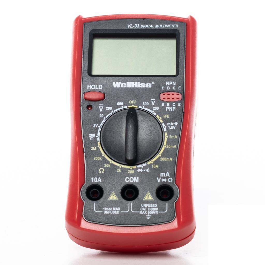 Buy Wellhise Digital Multimeter Tester True Rms Auto Tranistor Meter ...