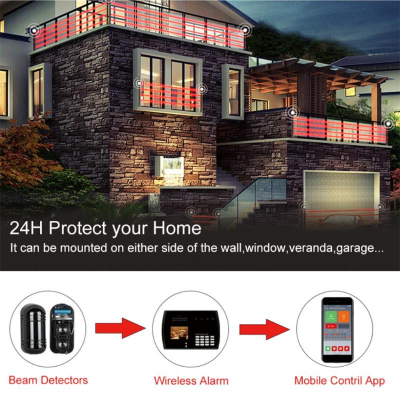 Buy Dual Beam Sensor Active Infrared Intrusion Detector IR 40m ...