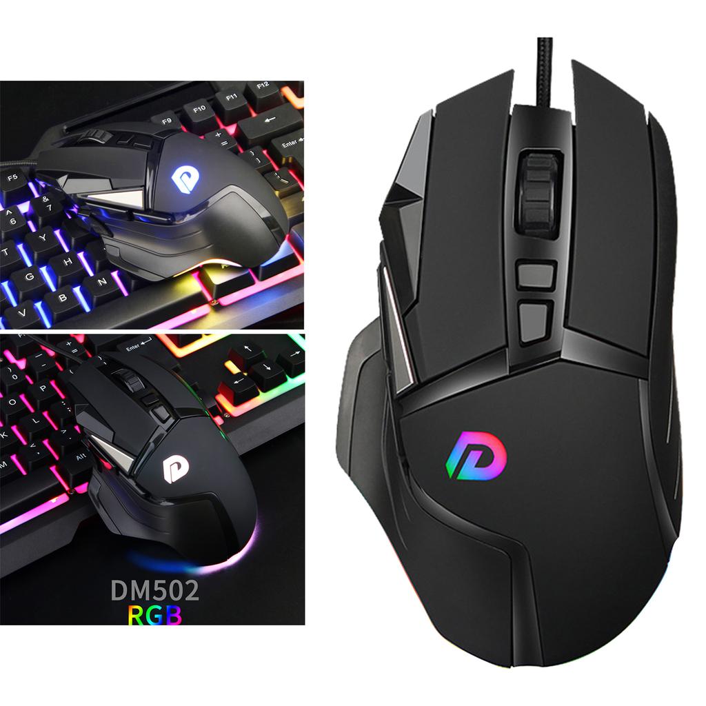 Buy Wired Gaming Mouse Programmable RGB Backlit Mice for Games Laptop ...