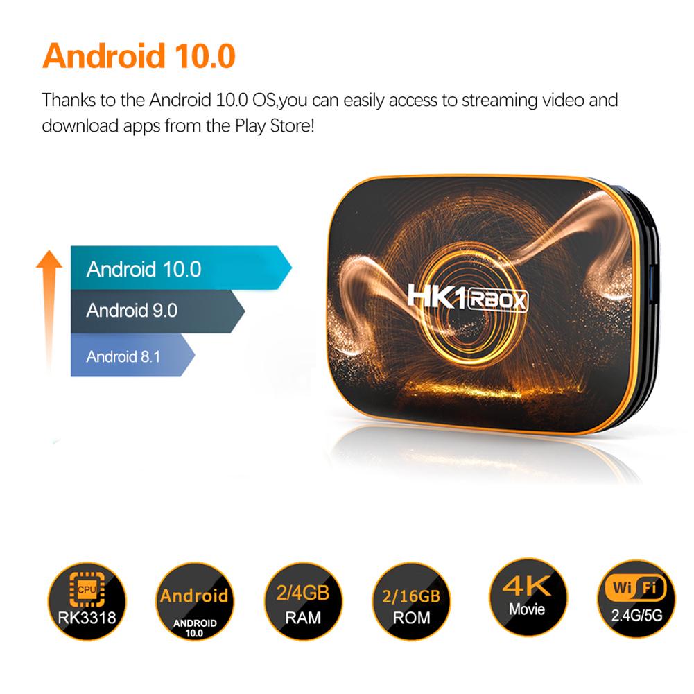 Buy HK1 RBOX R1 RK3318 Smart TV Box Android 10.0 4GB 32GB WiFi TV Set ...