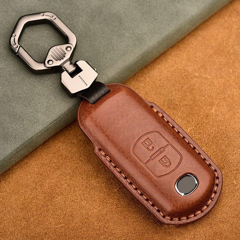 Buy Leather Car Key Case Cover for Mazda 2 3 6 Axela Atenza CX-5 CX5 CX ...