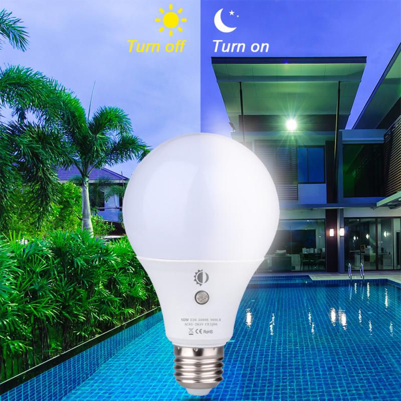 Buy E26/E27 85-265V 10W LED Sensor Light Bulb Base Security Lamp for ...