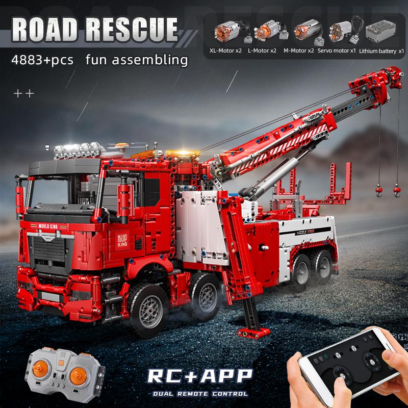 Buy MOULD KING 17027 17028 Technical Building Blocks RC Motorized Fire ...