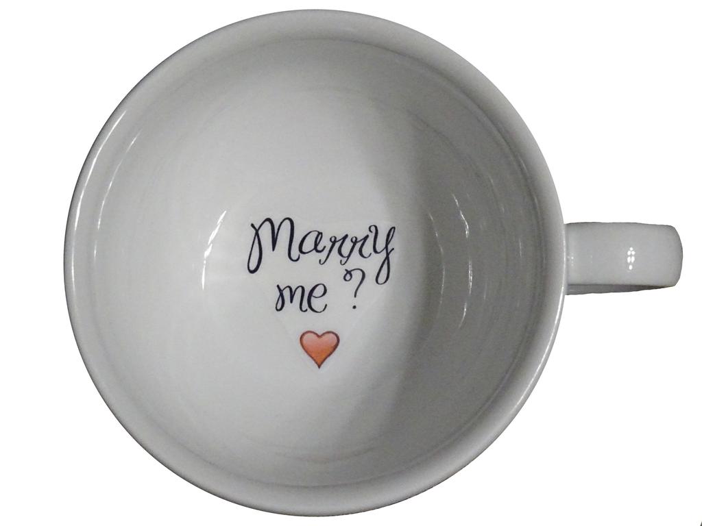Marry me Coffee Mug, bride mug, Father, Bottom mug, hidden message ...