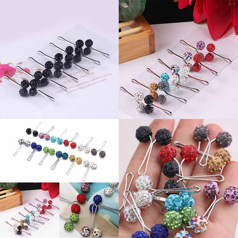 Buy 12Pcs Clip Brooch Clip Brooch Pins Scarf Safety Fashion Rhinestone ...