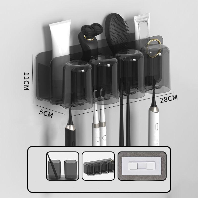 Buy Toothbrush Rack Free Punch Mouthwash Cup Brushing Cup Wall-mounted ...