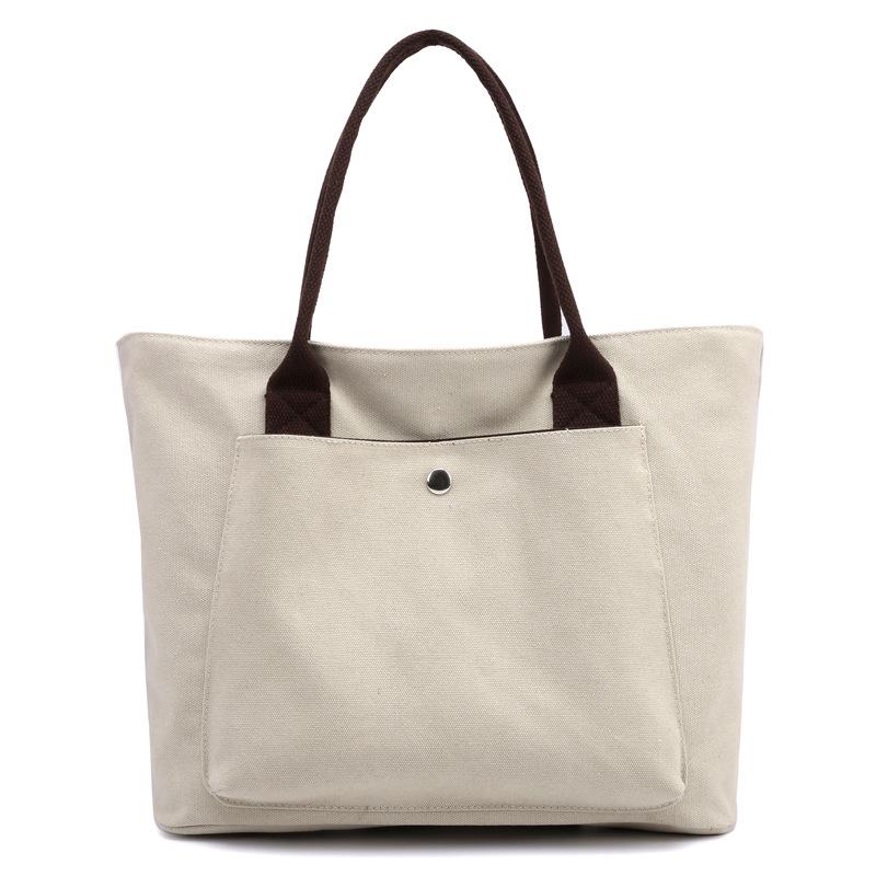 Buy Canvas Bag Women's Fashion New Women's Solid Color Cloth Bag All ...