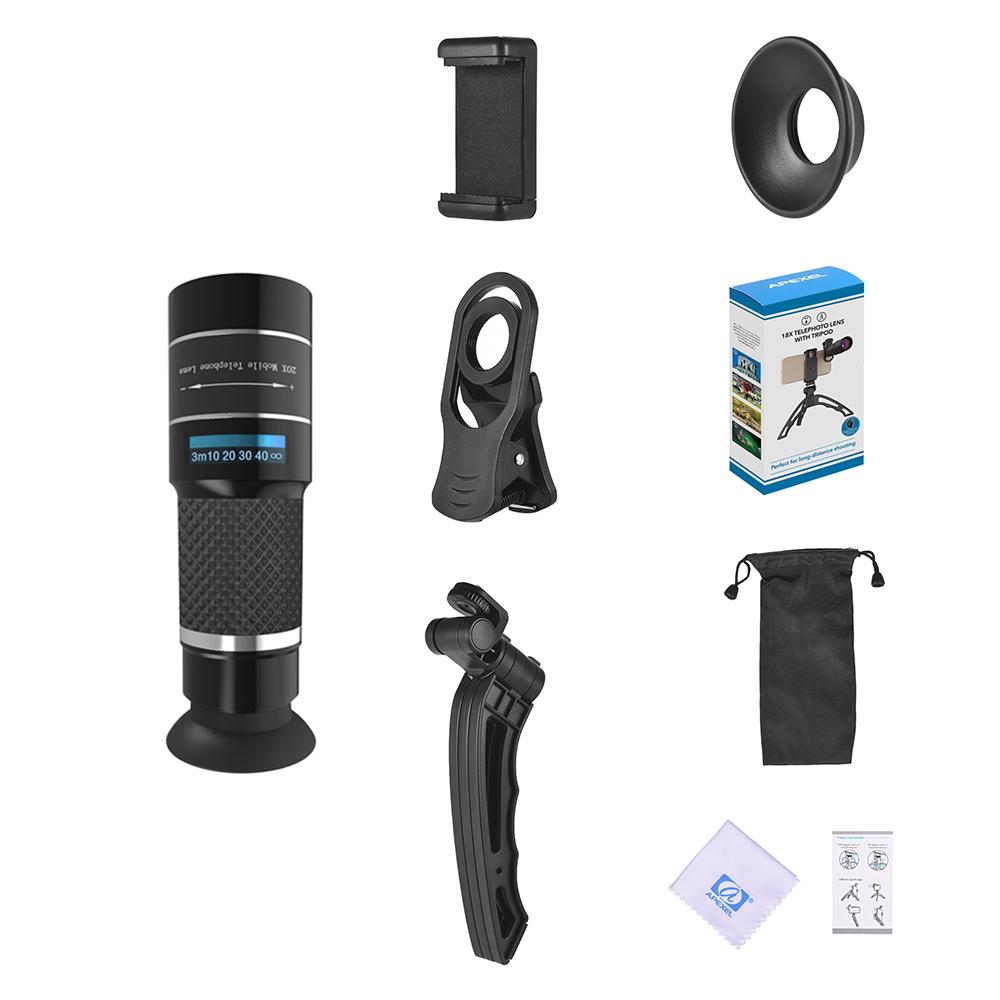 Buy APEXEL APL-20XJJ04 Telephoto Lens Kit Portable 20X Telephoto Zoom ...
