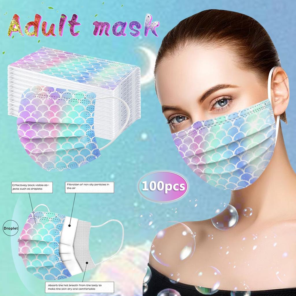 Buy Adult Scale Digital Printing Three Layer Protective Breathable Mask ...